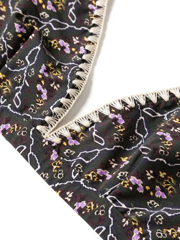 Isabel Marant Étoile Solange Floral-print Bikini Top - Black