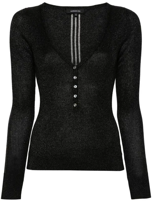 Barbara Bui Lurex Fine-knit Top
