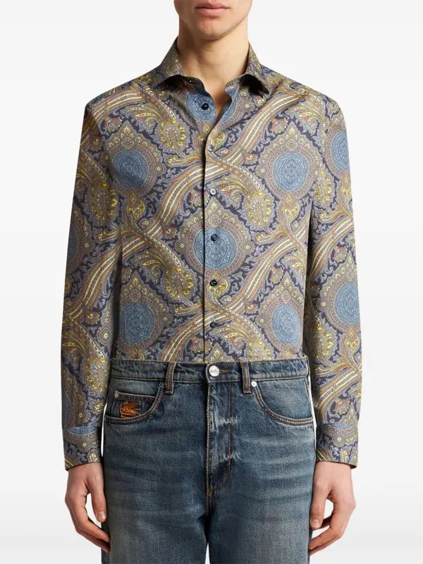 Etro Abstract-print Cotton Shirt