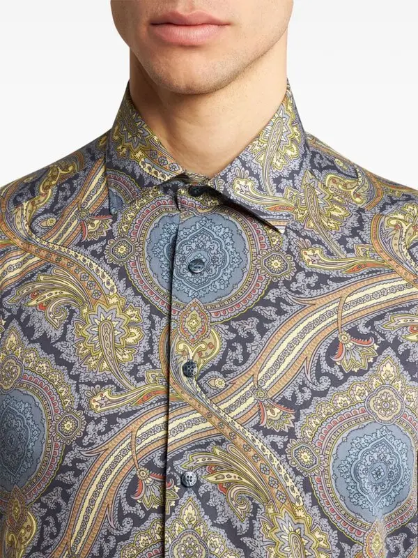 Etro Abstract-print Cotton Shirt