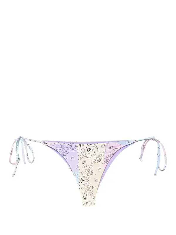 MC2 SAINT BARTH Marielle Paisley-print Bikini Bottom - Purple