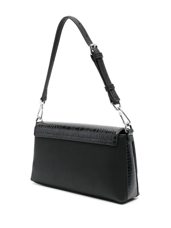 Calvin Klein Embossed Crocodile-effect Logo Plaque Shoulder Bag