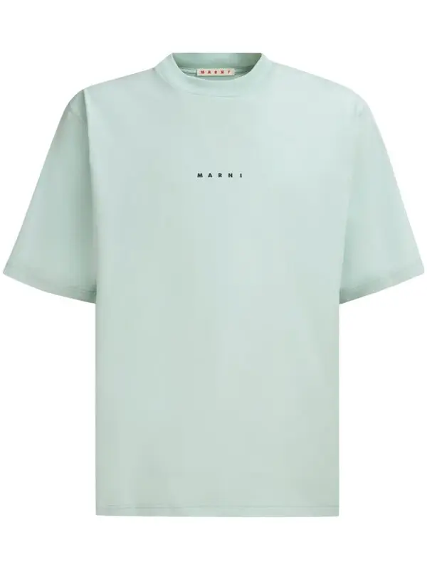 Marni Logo-print Cotton T-shirt - Green