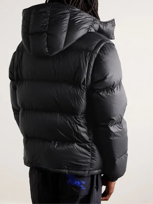 Moncler Cyclone Convertible Quilted Down Jacket - Black