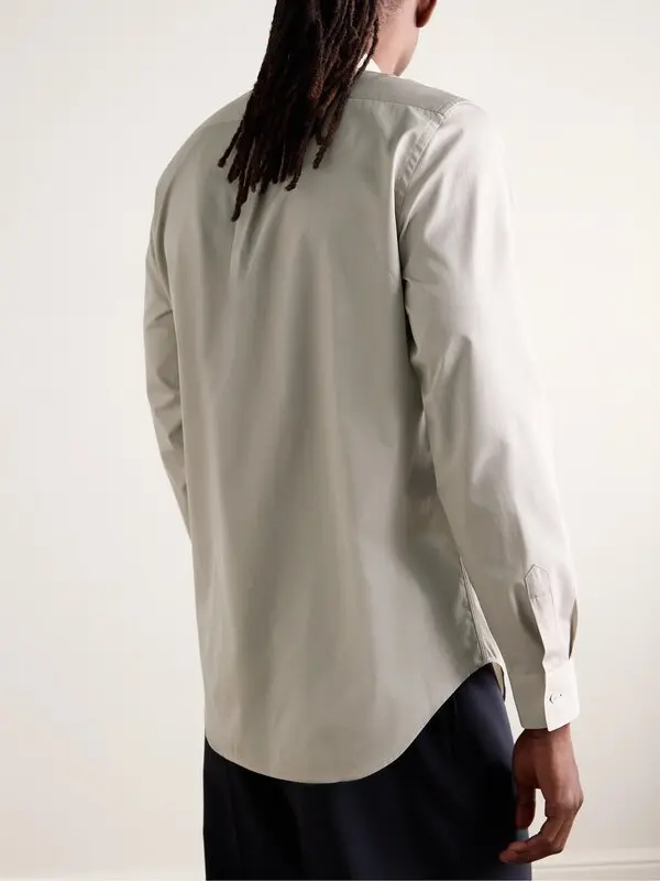 Paul Smith Grandad-collar Cotton-poplin Shirt
