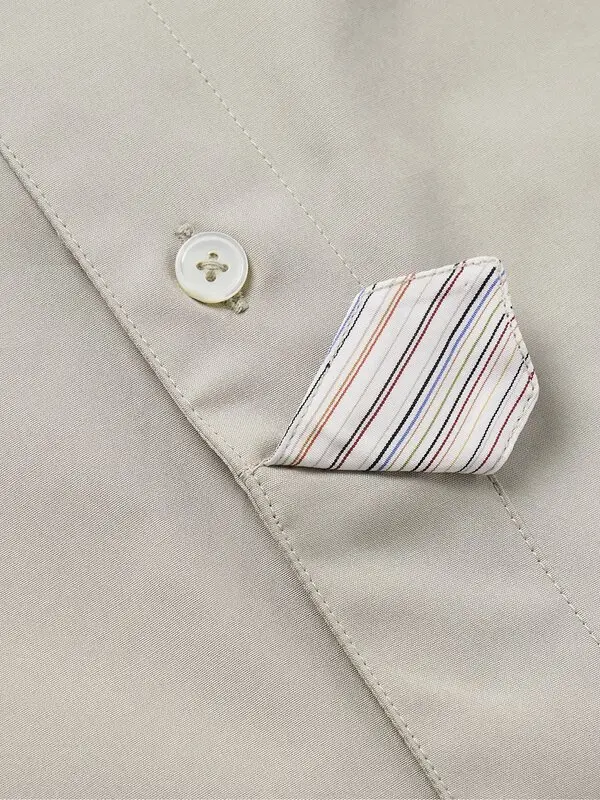 Paul Smith Grandad-collar Cotton-poplin Shirt