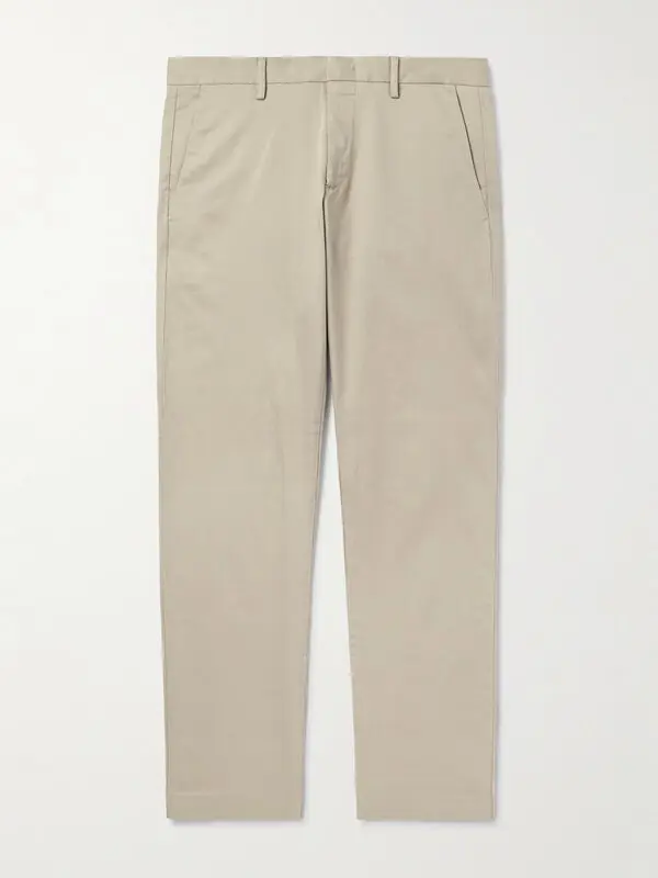 Nn07 Theo 1420 Tapered Organic Cotton-blend Twill Chinos - Neutrals
