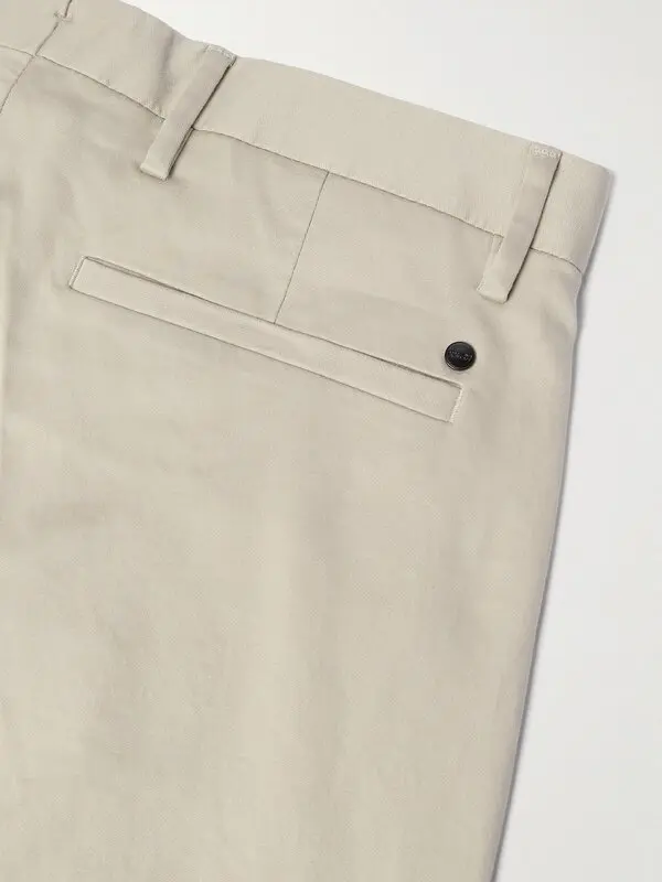 Nn07 Theo 1420 Tapered Organic Cotton-blend Twill Chinos - Neutrals