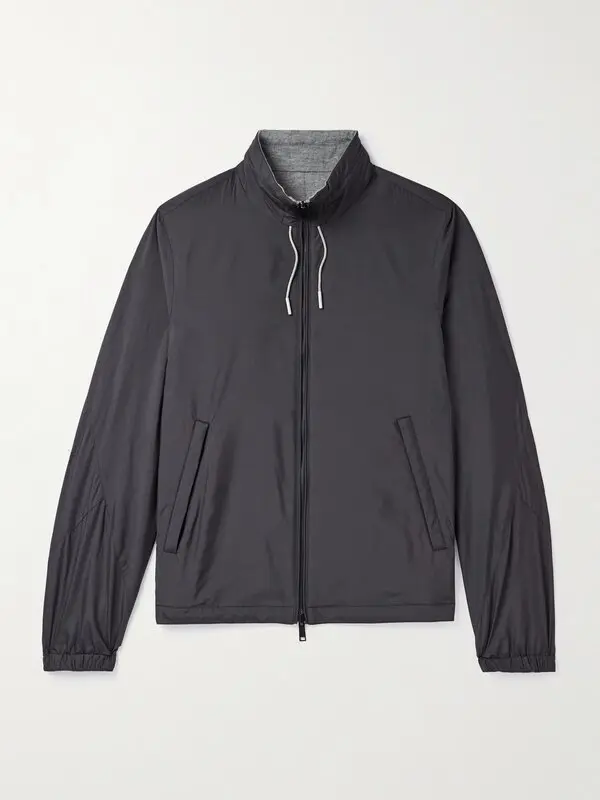 Zegna Reversible Shell Jacket - Black