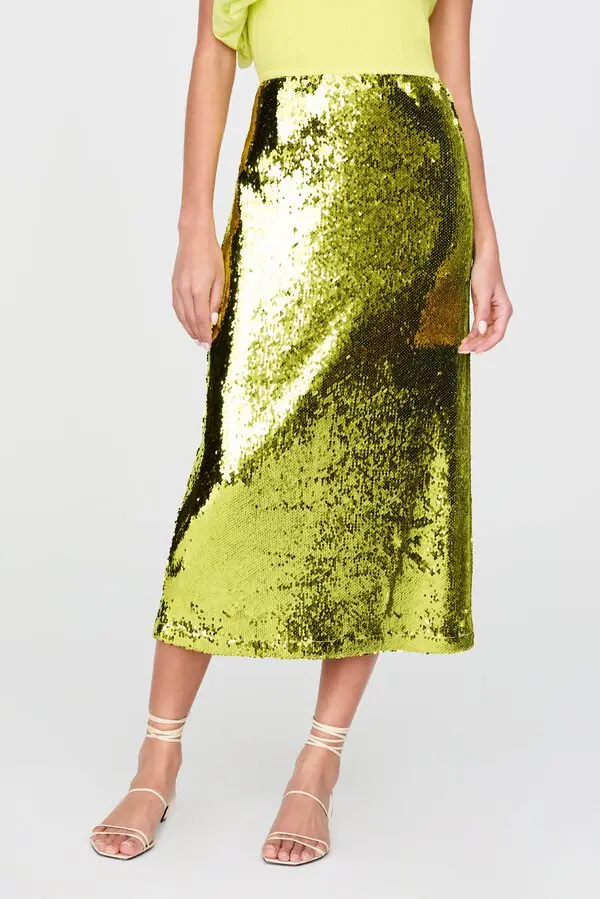 MARIE OLIVER Wray Pencil Skirt - Citrus