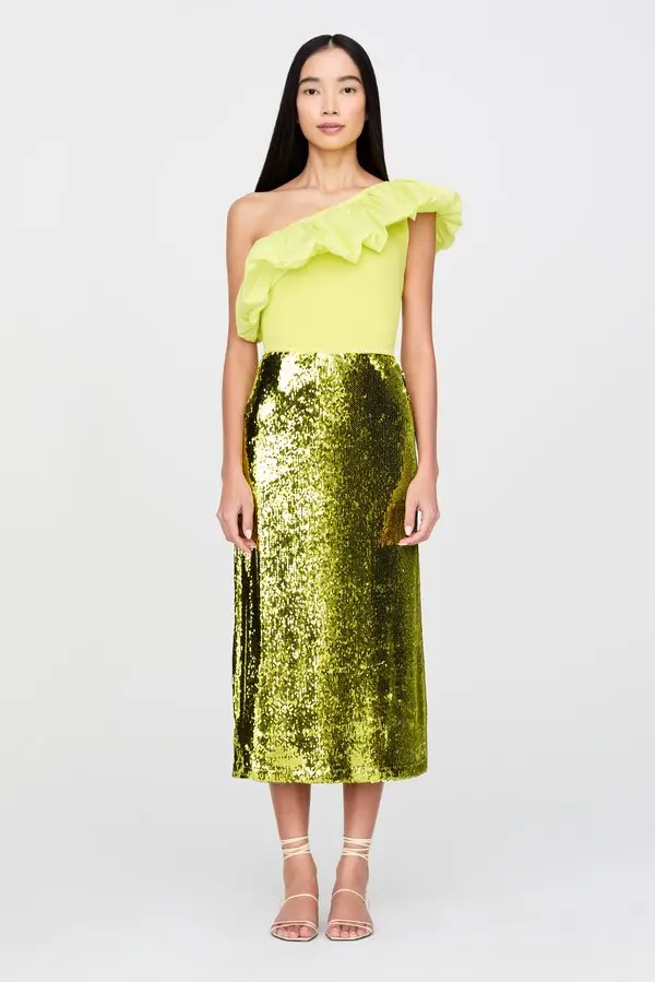 MARIE OLIVER Wray Pencil Skirt - Citrus