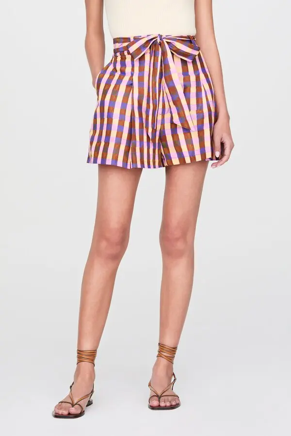 MARIE OLIVER Banks A-line Pleated Short - Cachet