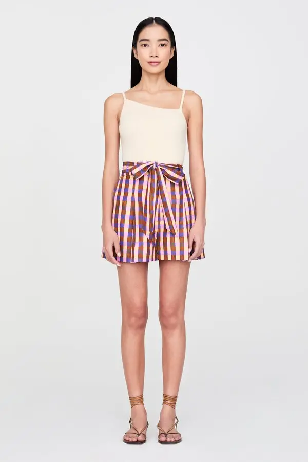 MARIE OLIVER Banks A-line Pleated Short - Cachet