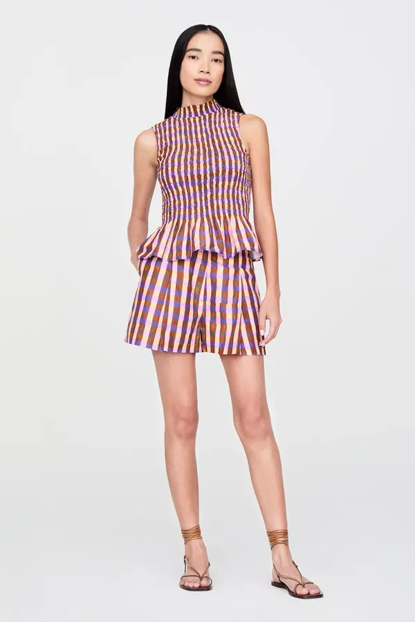 MARIE OLIVER Banks A-line Pleated Short - Cachet