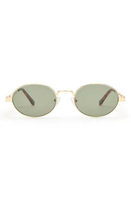 Le Specs Poseidon Deux 52mm Oval Sunglasses - Gold/grey