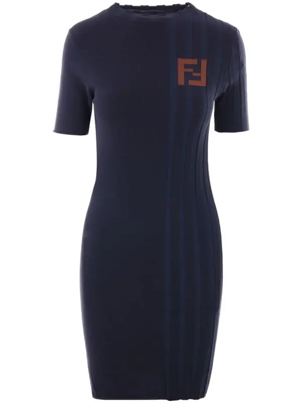 Fendi Signature Logo Midi Dress