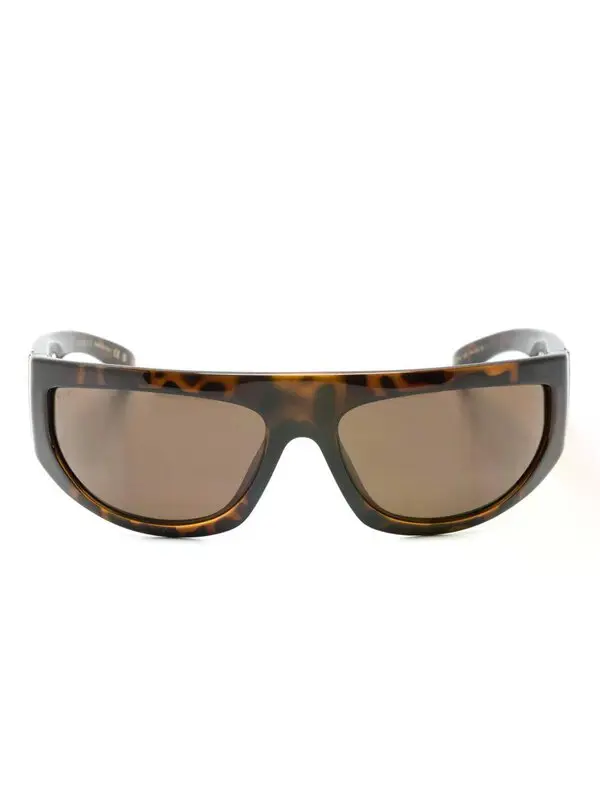 Gucci Shield-frame Sunglasses - Brown