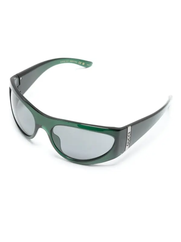 Gucci Wraparound-frame Translucent Sunglasses