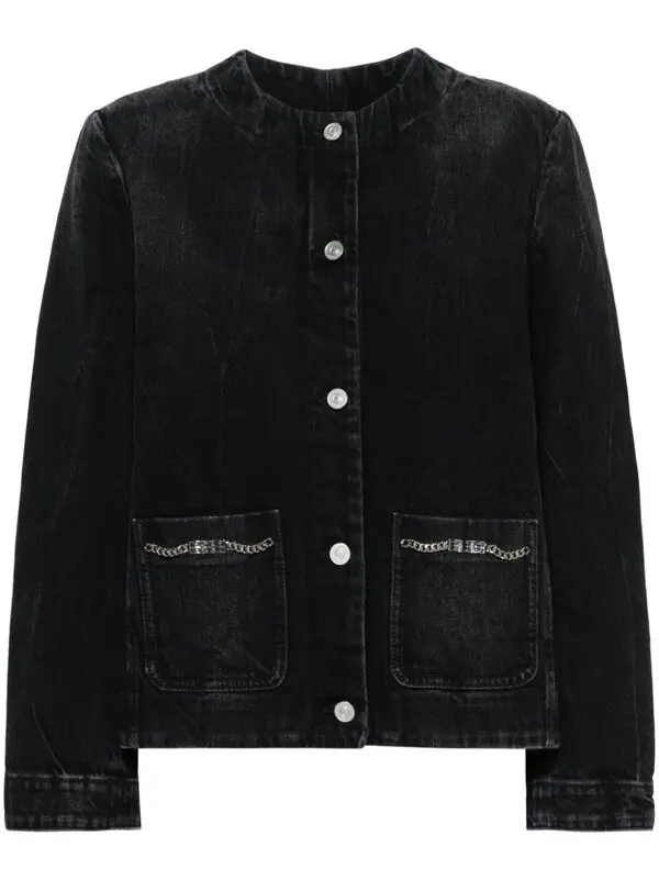 Givenchy Chain-detailing Denim Jacket - Black