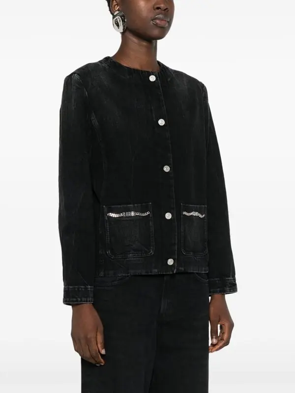 Givenchy Chain-detailing Denim Jacket - Black