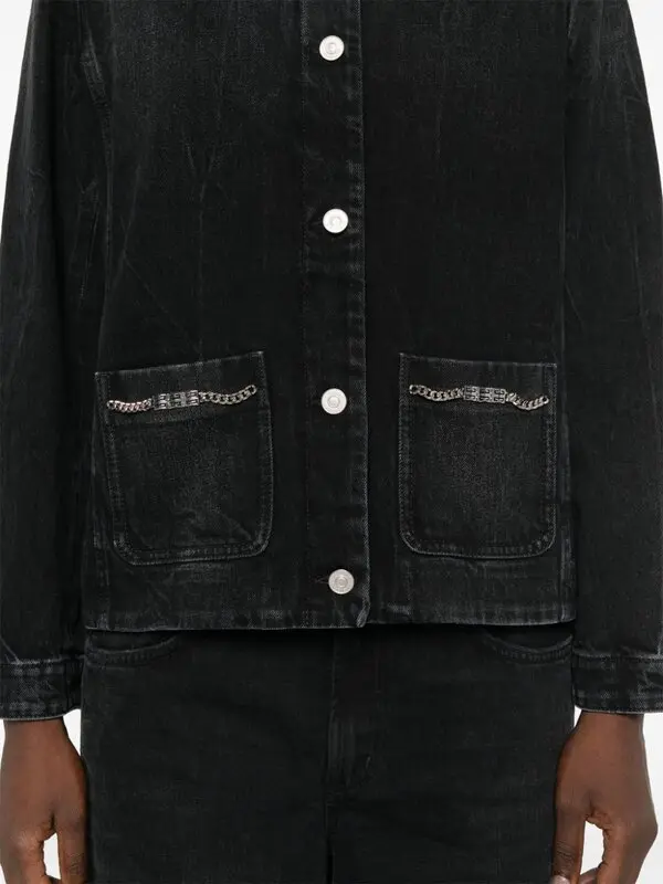 Givenchy Chain-detailing Denim Jacket - Black