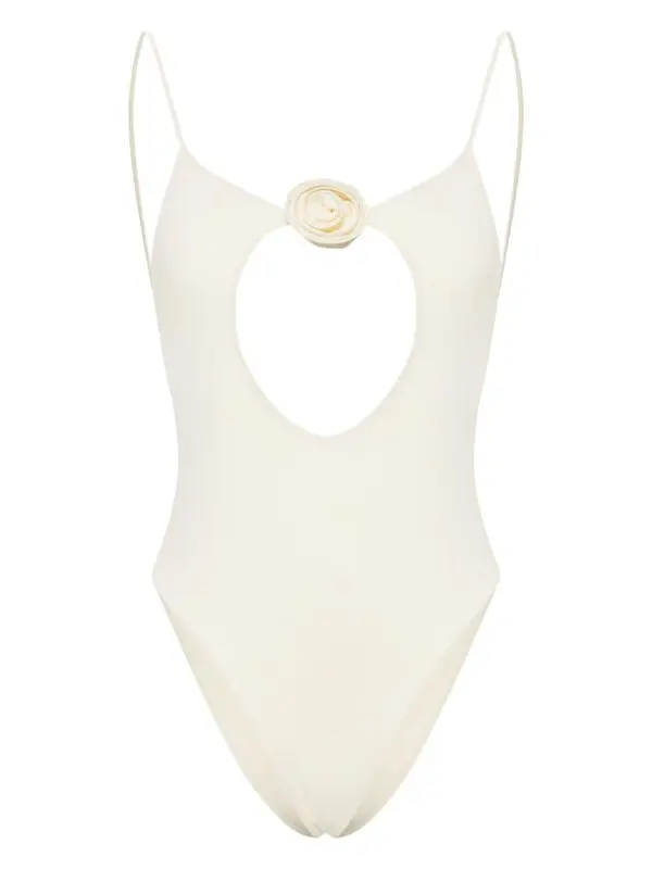 LA REVECHE Nadir Cut-out Swimsuit - White