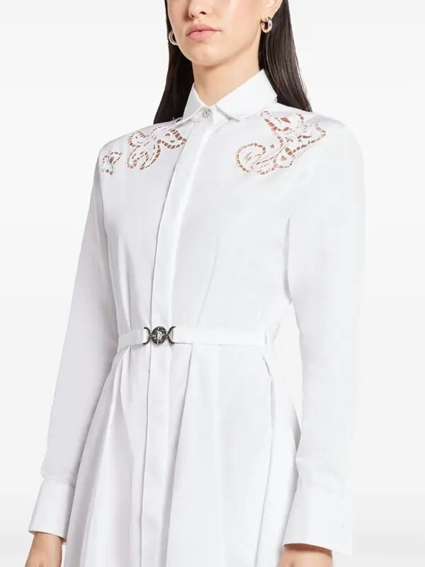 Versace Sangallo Embroidered Shirt Dress
