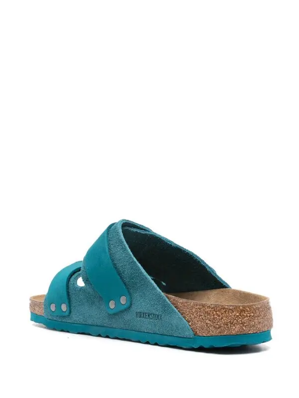 Birkenstock Uji Nubuck/Suede Sandals Blue Editorialist