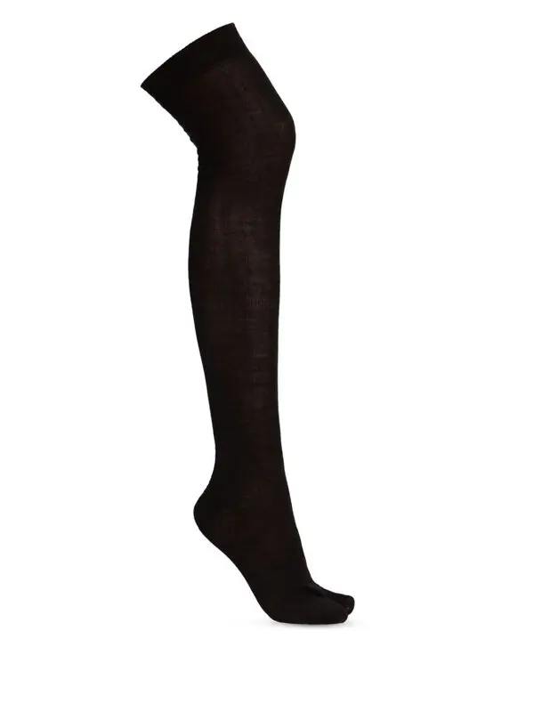 MAISON MARGIELA Tabi Thigh-high Wool Socks - Black