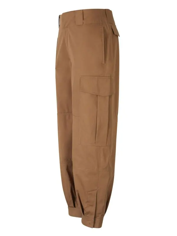 Alexander McQueen Cotton Cargo Trousers - Brown