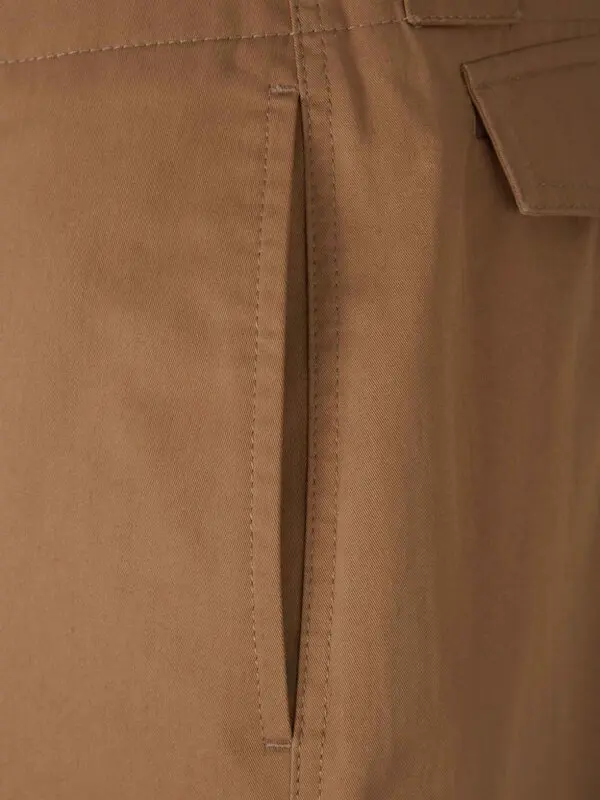 Alexander McQueen Cotton Cargo Trousers - Brown