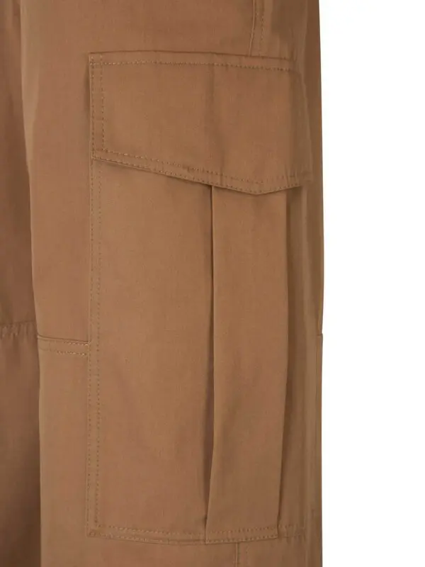 Alexander McQueen Cotton Cargo Trousers - Brown