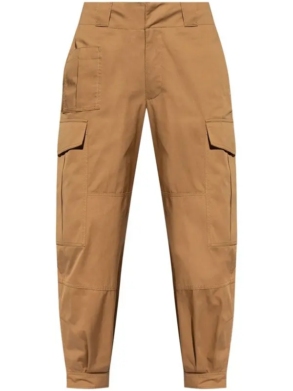 Alexander McQueen Cotton Cargo Trousers - Neutrals