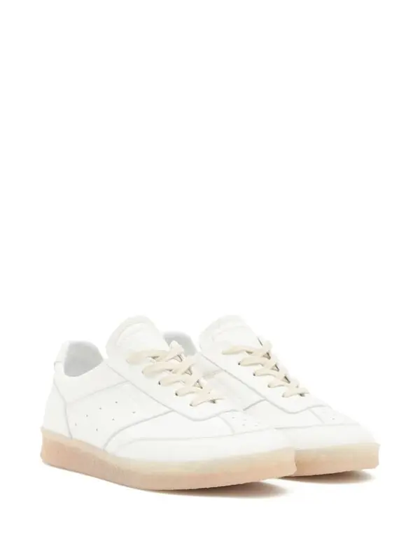 MAISON MARGIELA Stitch-logo Leather Sneakers - White