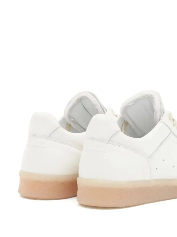 MAISON MARGIELA Stitch-logo Leather Sneakers - White