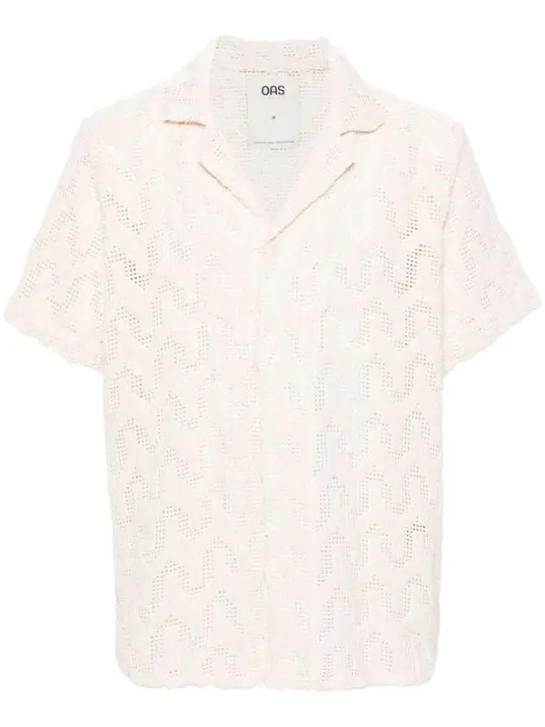 OAS Company Atlas Cuba Crochet Shirt - Neutrals