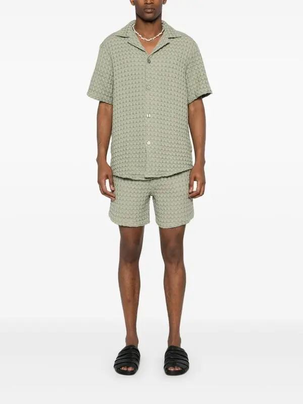 OAS Company Cuba Camp-collar Shirt - Green