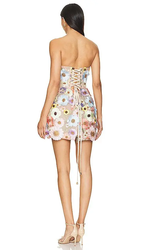 bouquet maraya pastel mini dress Bronx And Banco Bouquet Maraya Floral Strapless Mini Dress