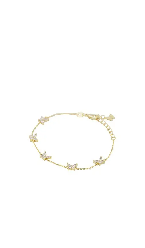 ADINA EDEN Cz Multi Butterfly Bracelet - Gold