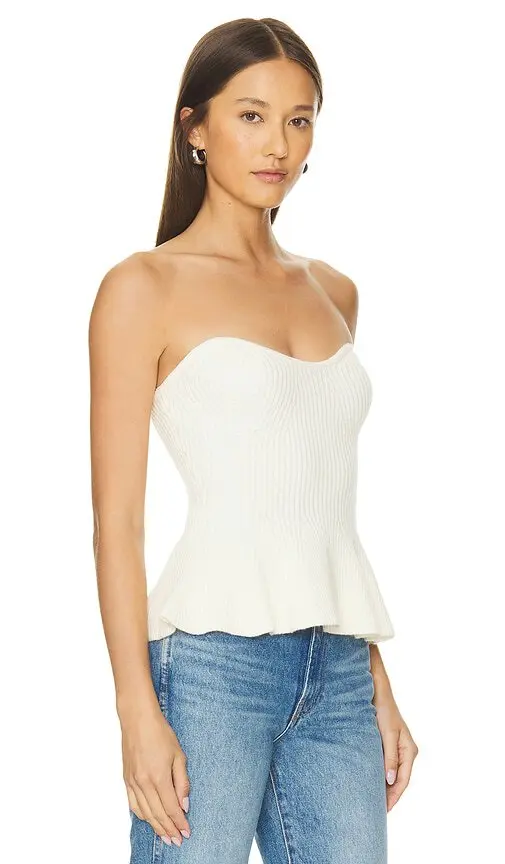 Line & Dot Saffy Top - Ivory