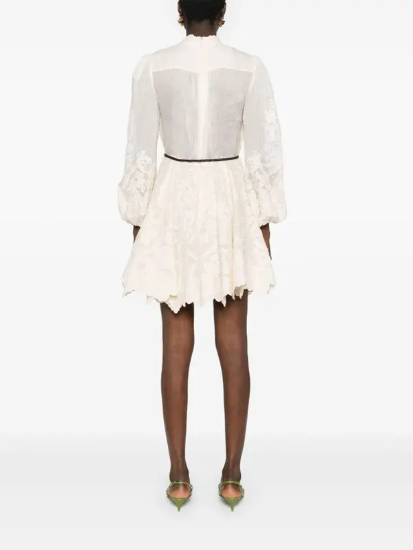 zimmermann ottie embroidered mini dress Buy Zimmermann Ottie Floral-embroidered Mini Dress - Neutrals At 17% Off