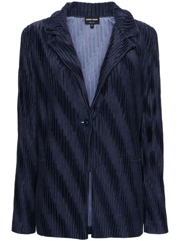 Giorgio Armani Plissé-effect Blazer