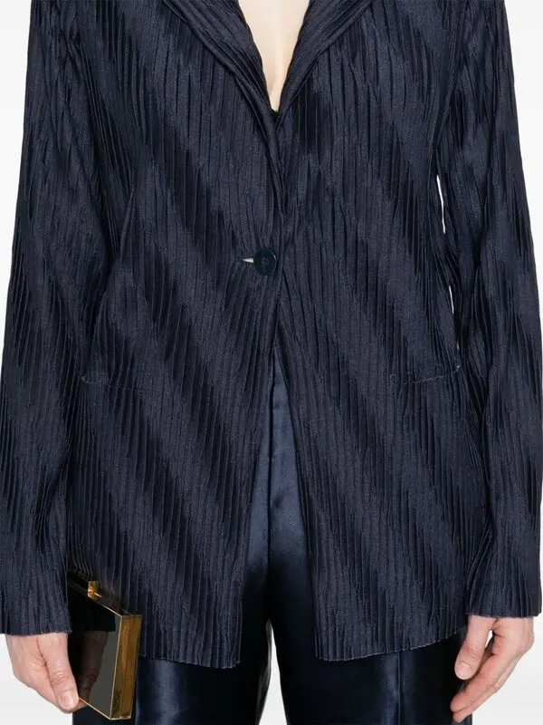 Giorgio Armani Plissé-effect Blazer