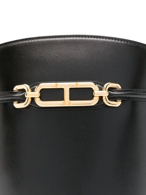 TOM FORD Logo-plaque Bucket Bag - Black