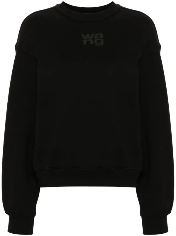 Alexander Wang Logo-embossed Sweatshirt - Black