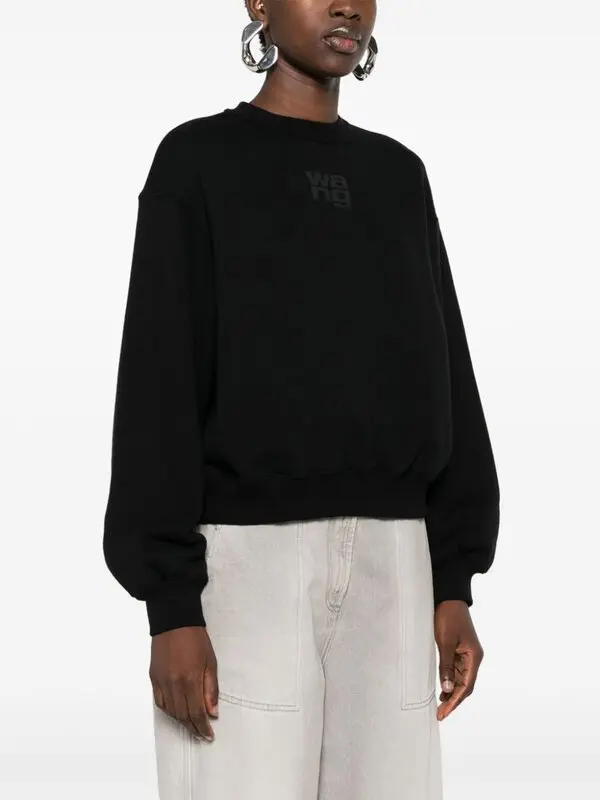 Alexander Wang Logo-embossed Sweatshirt - Black