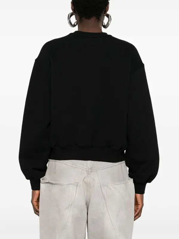 Alexander Wang Logo-embossed Sweatshirt - Black