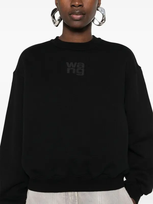 Alexander Wang Logo-embossed Sweatshirt - Black