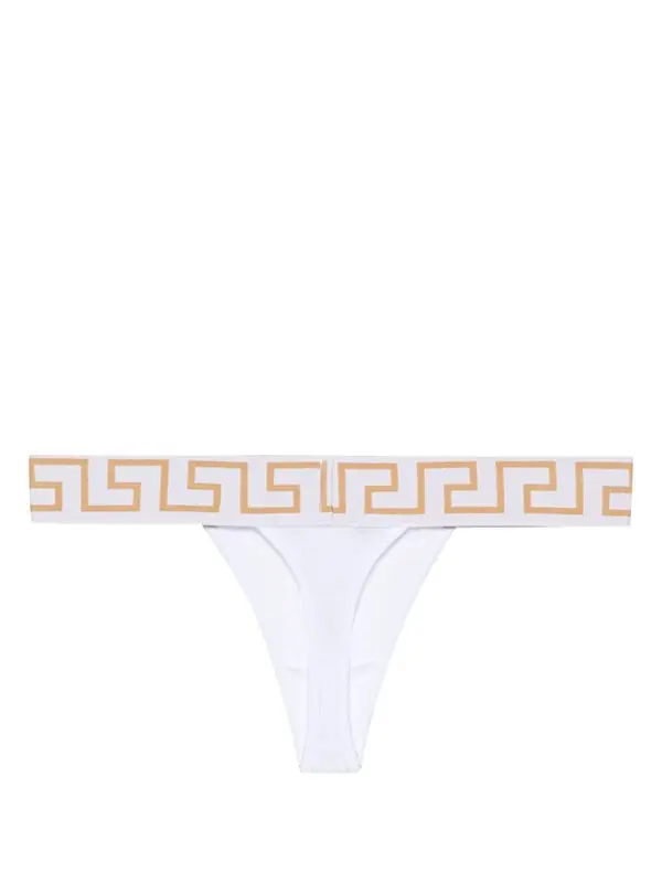Versace Greca Border Thong - White