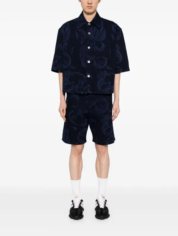 LANVIN Floral-print Denim Shorts